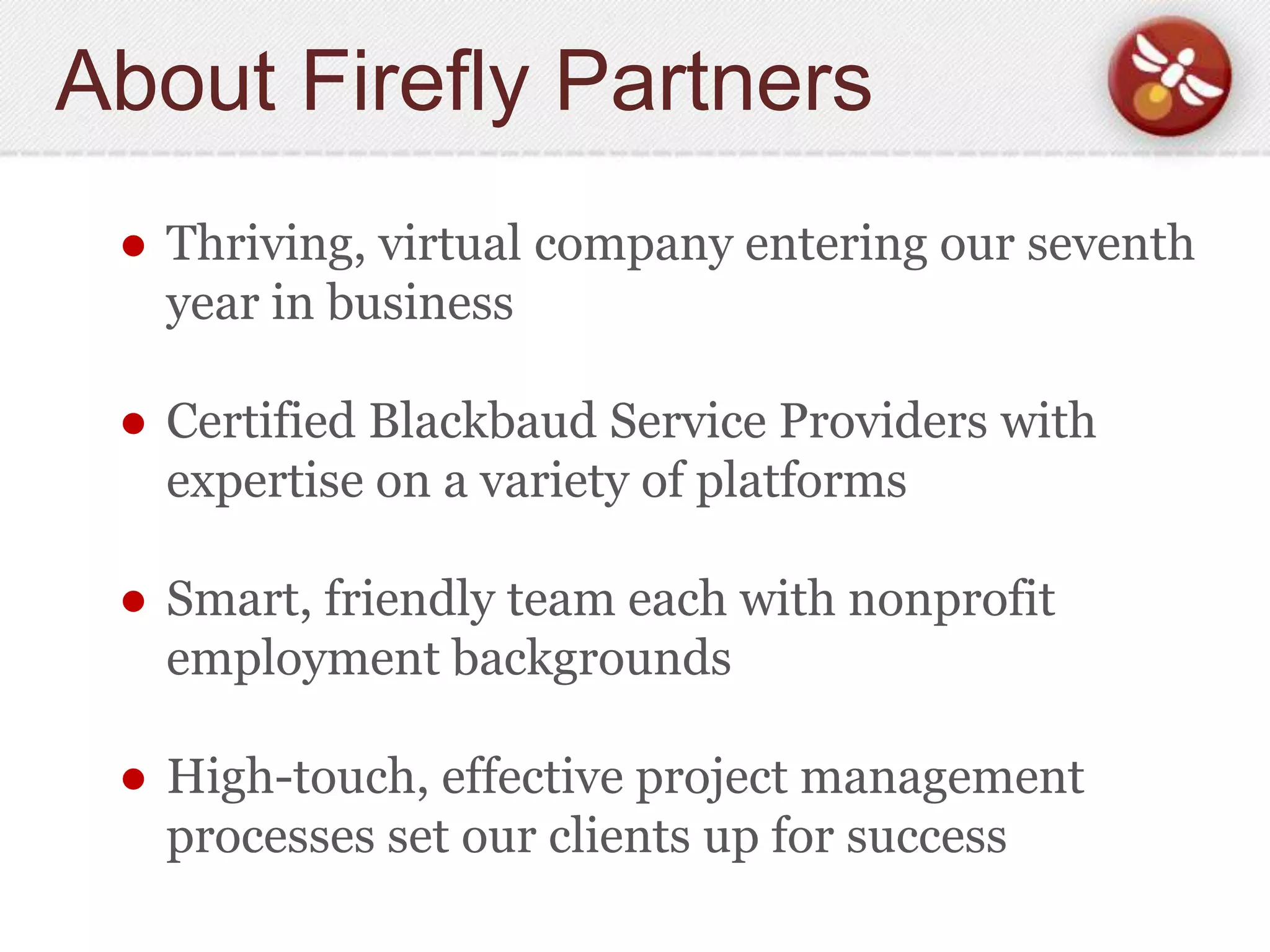 Firefly NYC- Show, Don’t tell: Examples of Your Peers Who are ...