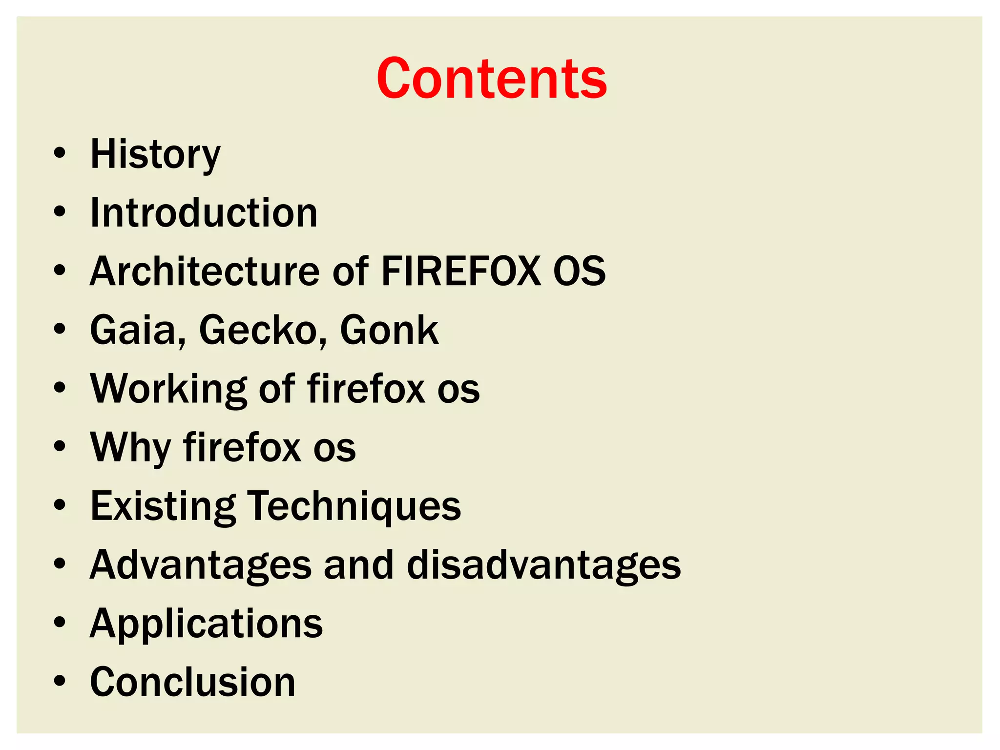 Firefox operating system | PPTX | Browsers | Computer Software and Applications