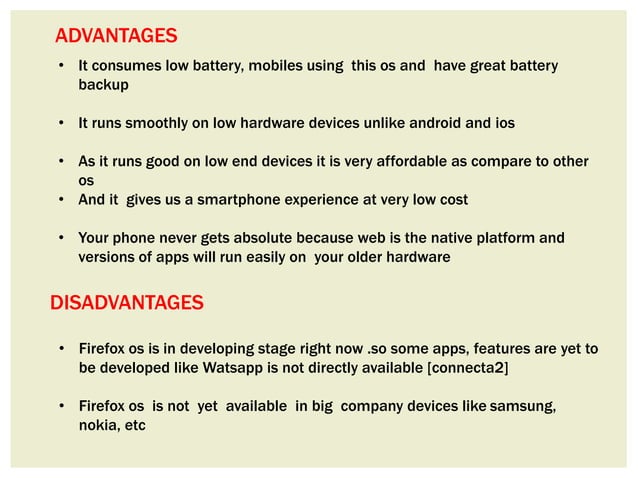 Firefox operating system | PPTX | Browsers | Computer Software and Applications