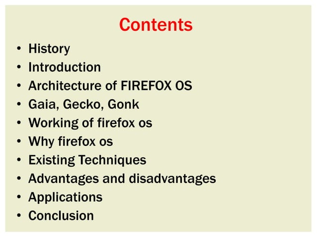 Firefox operating system | PPTX | Browsers | Computer Software and Applications