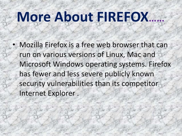 mozilla firefox | PPTX