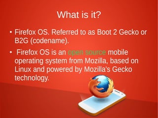 Firefox OS | PPT