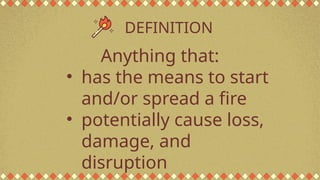 Fire Hazard, Fire Triangle, Types, and Fire Causes | PPTX
