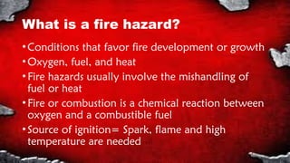 fire hazards, types of fire hazards.pptx