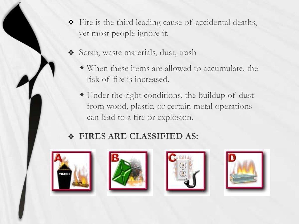 Fire hazards in a building