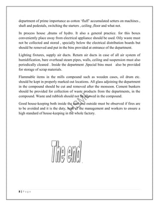 Fire hazards in cotton industry | PDF