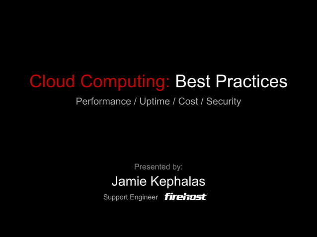 Cloud Computing Best Practices Ppt