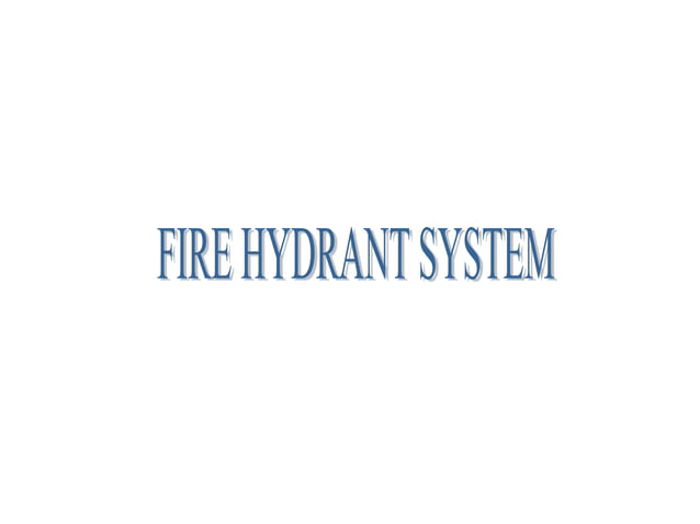 Fire Hydrant System.ppt | Technology & Computing