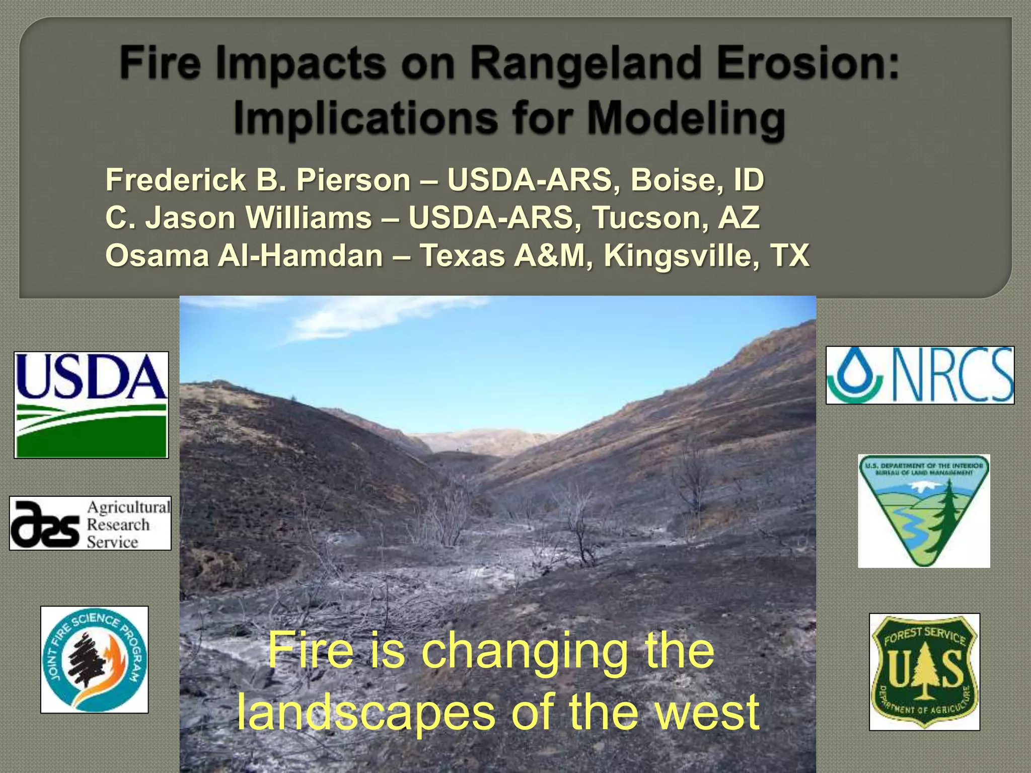 Fire impacts on rangeland erosion | PPTX