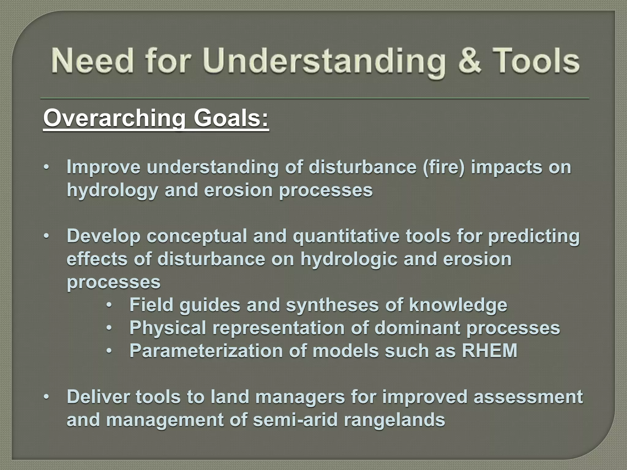 Fire impacts on rangeland erosion | PPTX