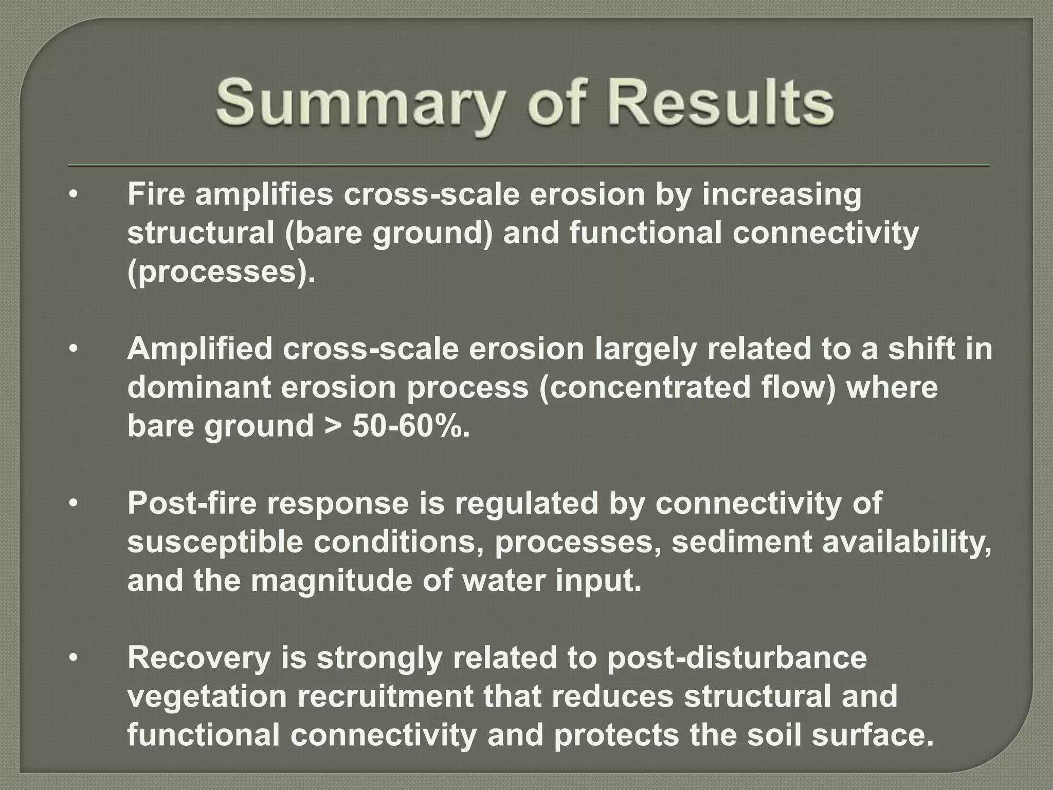 Fire impacts on rangeland erosion | PPTX