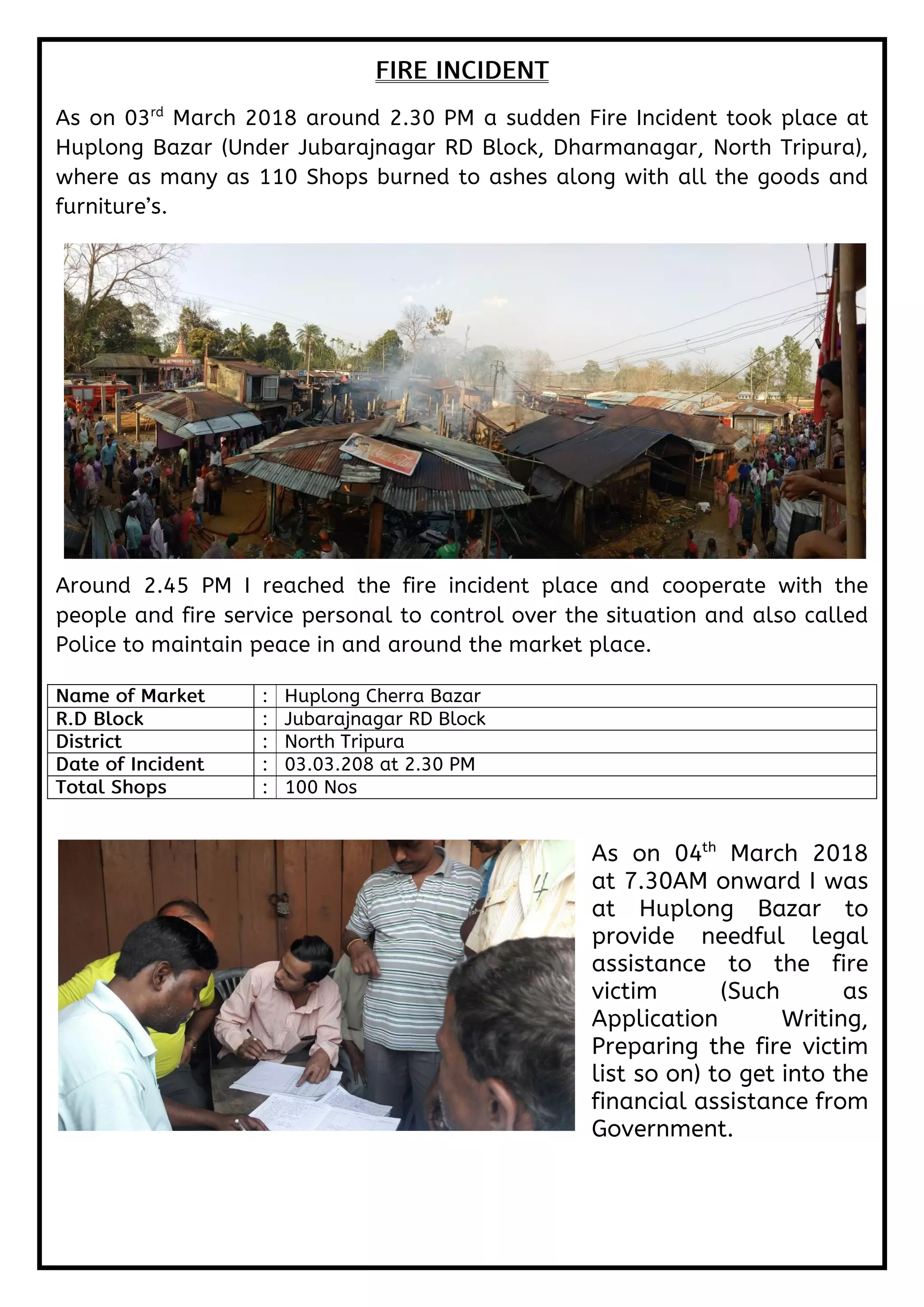 REPORT ON FIRE INCIDENT | PDF