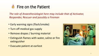 Fire in hospital settings. dr pranav | PPTX