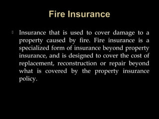 Fire insurance | PPT