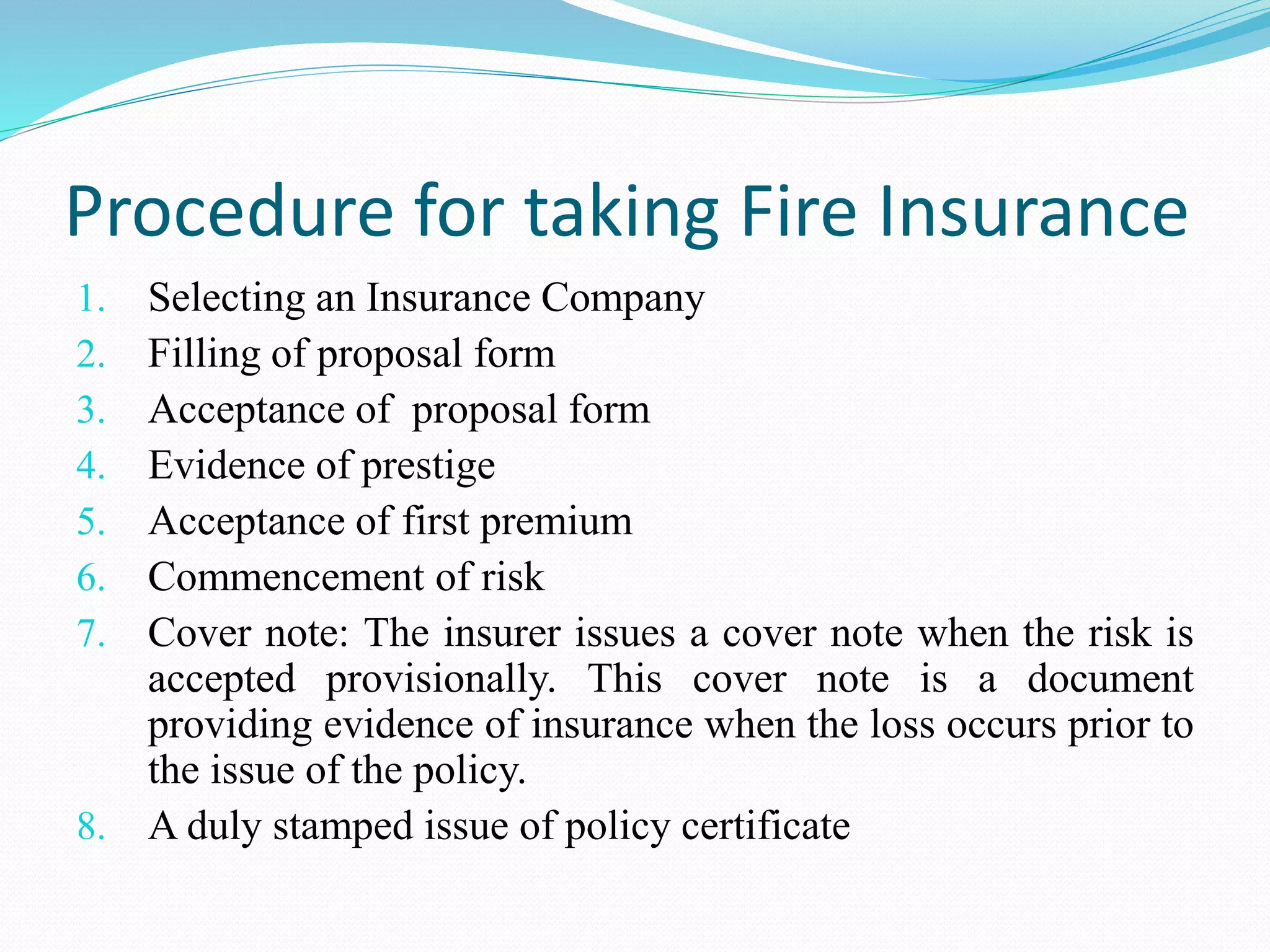 Fire insurance | PPSX