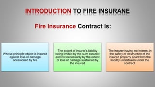 Fire insurance | PPTX