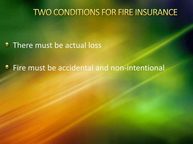 Fire insurance | PPTX | Insurance | Personal Finance
