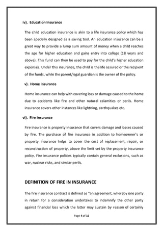 Fire insurance | DOCX
