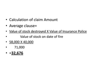 Fire insurance claim | PPTX