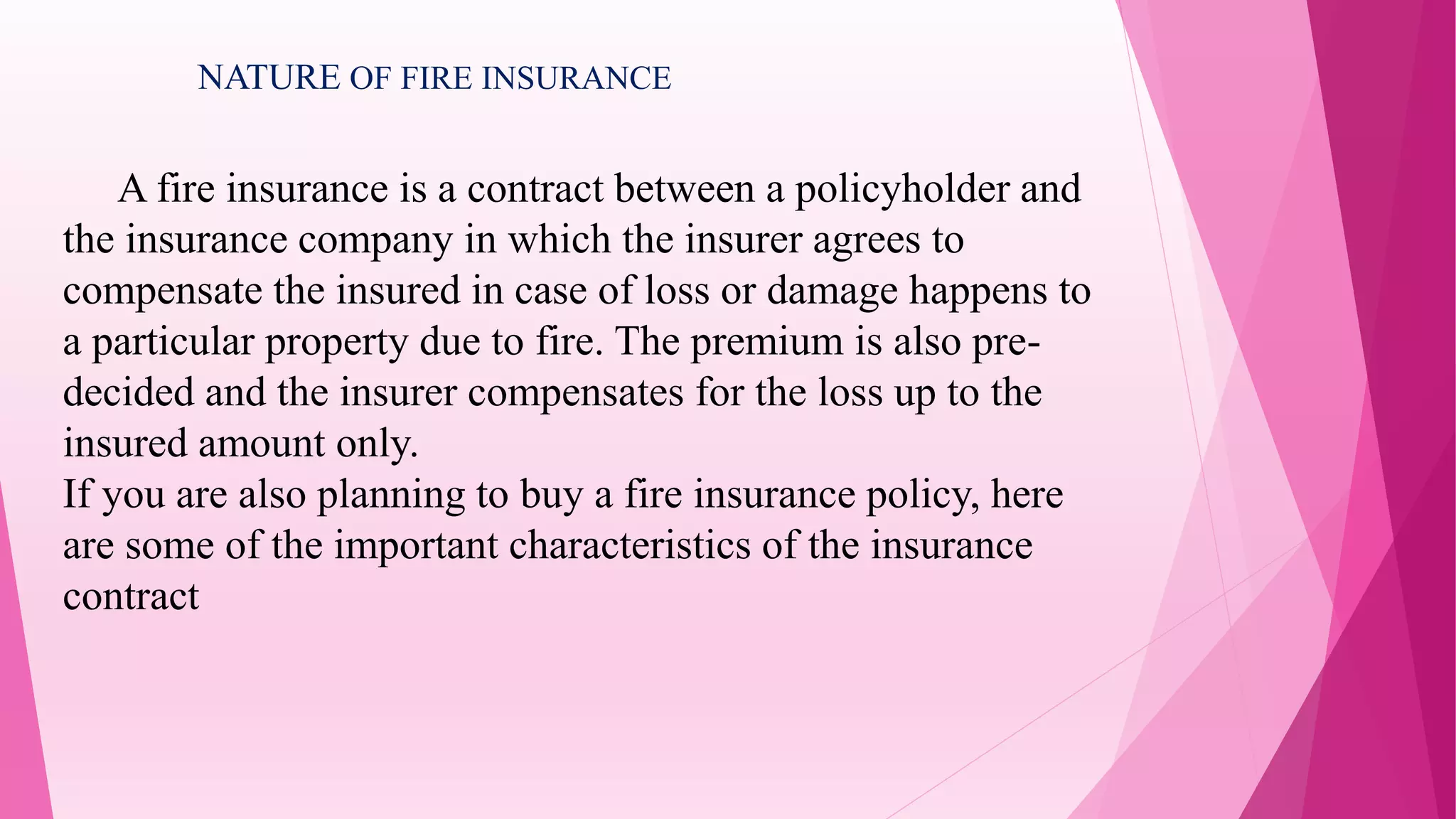 Fire insurance part1 | PPTX | Home Insurance | Insurance