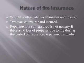 Fire insurance ppt | PPTX