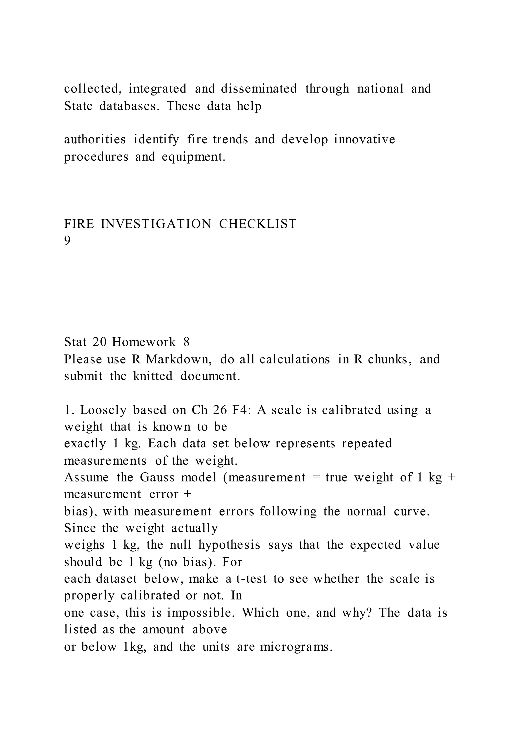 FIRE INVESTIGATION CHECKLIST | DOCX