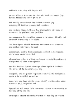 FIRE INVESTIGATION CHECKLIST | DOCX