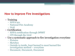 Fire investigation mythswith pictures | PPTX