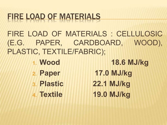 Fire Load Calculation - CPWD(2).pptx | Chemistry | Science
