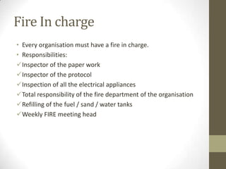 Fire management PROTOCOL for any business | PPT