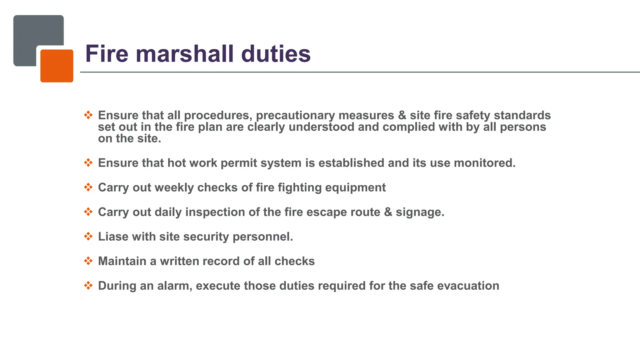 FIRE MARSHALL Training for the safety.pptx