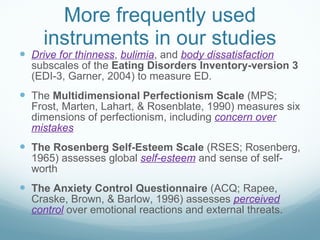 Control and perceived criticism in eating disorders | PPT