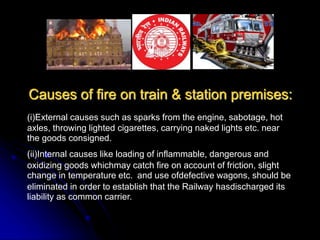 Fire on trains & stations in context of Indian Railways | PPT