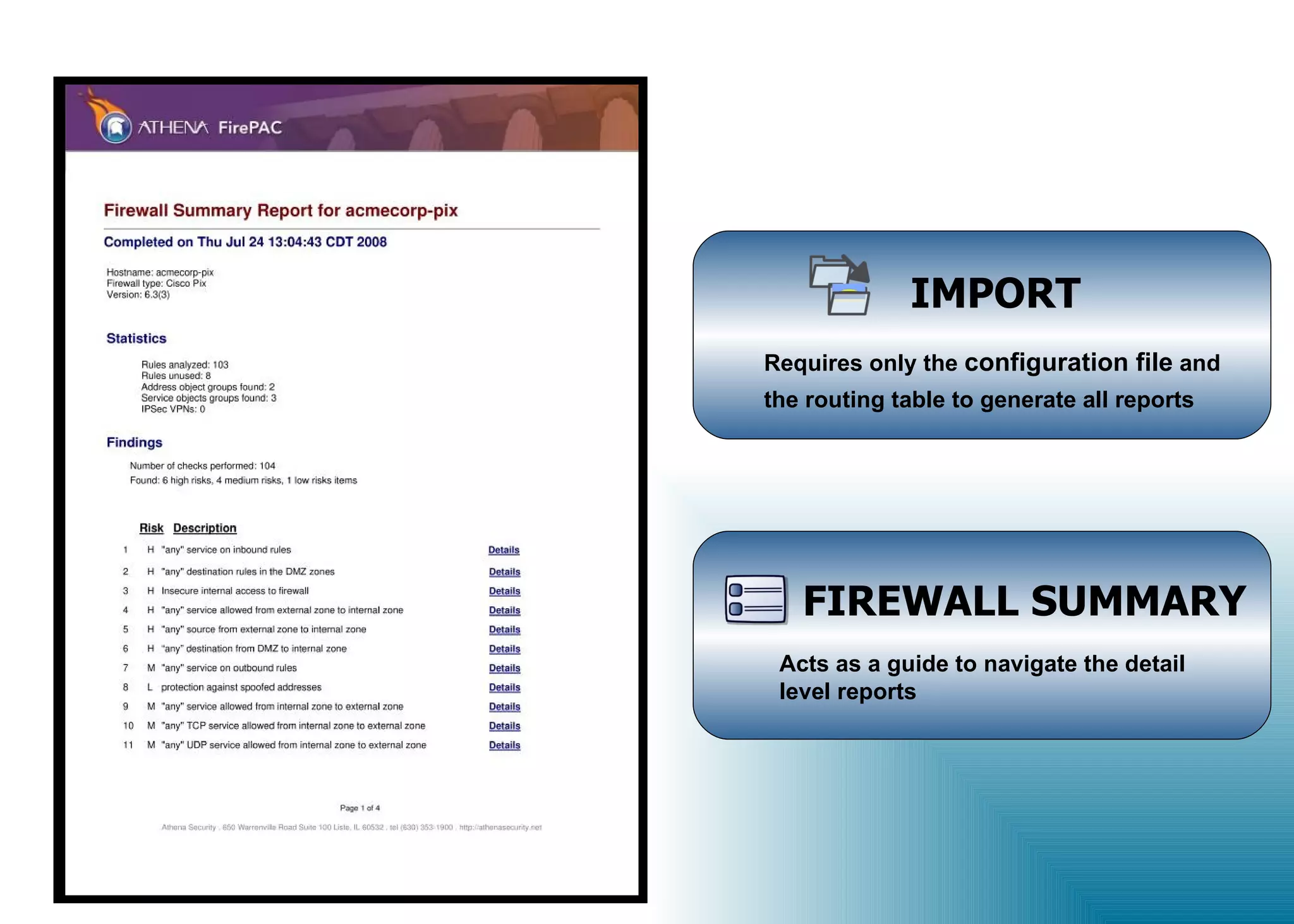 Athena FirePAC for firewall analysis | PPT