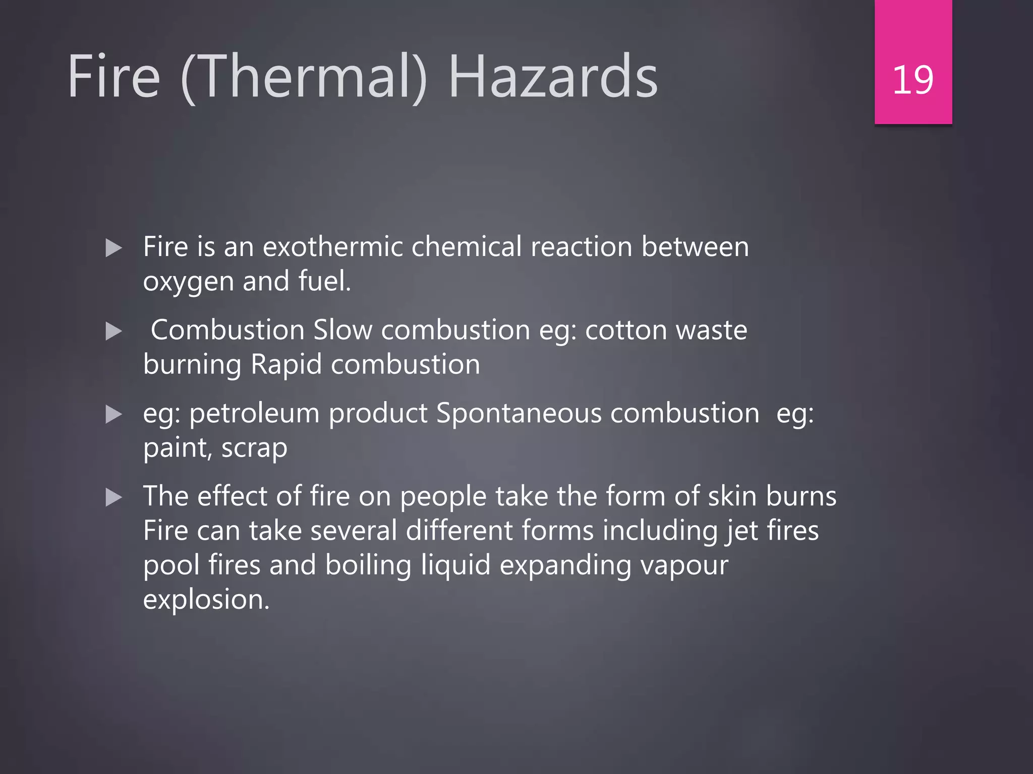 Fire and explosion hazards | PPTX
