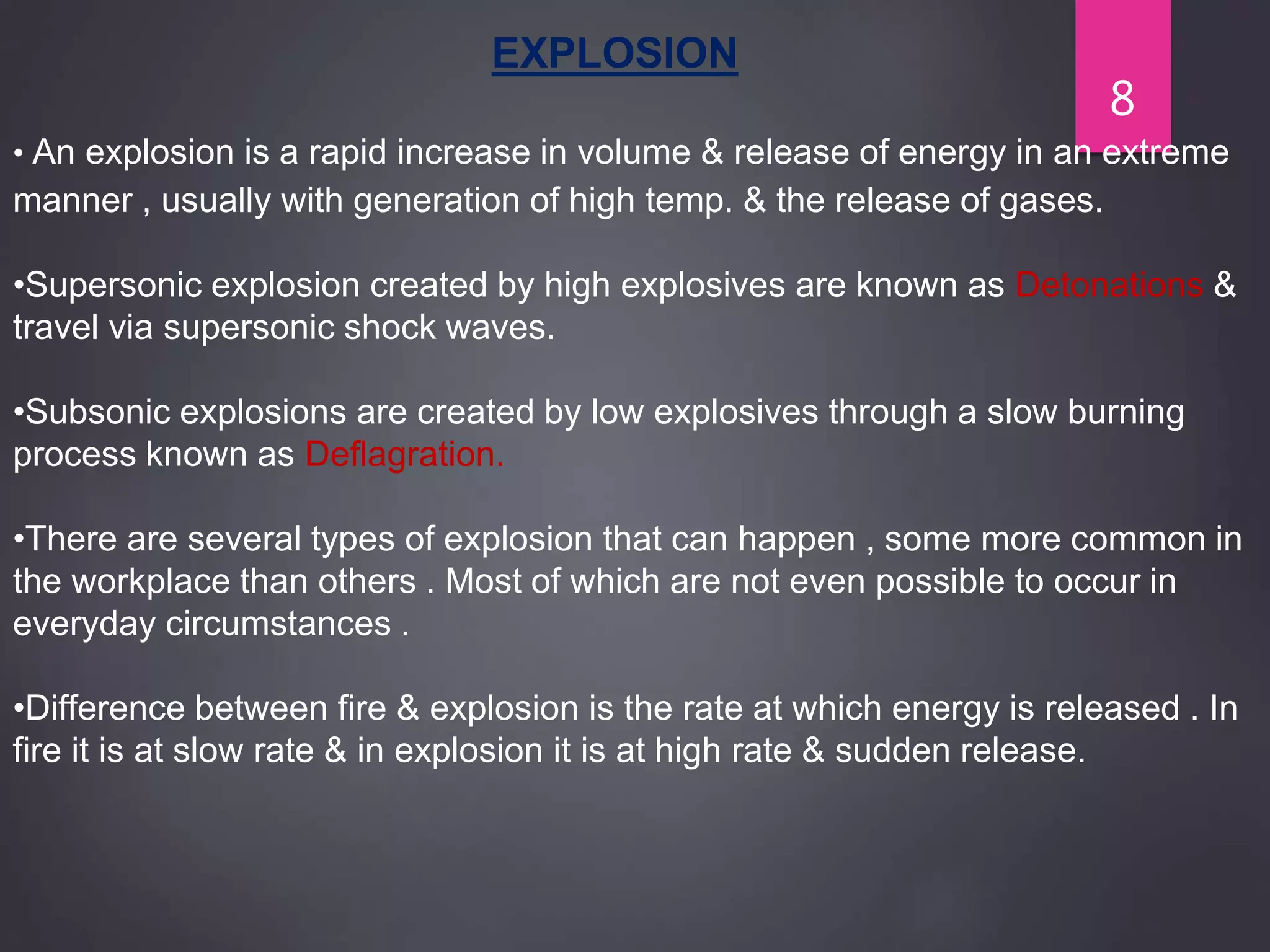 Fire and explosion hazards | PPTX
