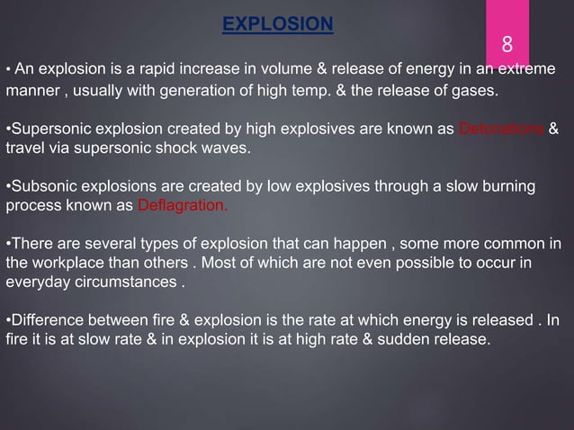 Fire and explosion hazards | PPTX | First Aid | Injuries