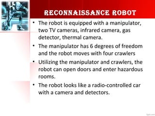 Fire fighting Robot | PPT | Chemistry | Science