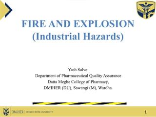 fire and explosion Introduction, Industrial processes and hazards ...