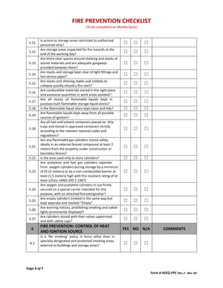 FIRE PREVENTION CHECKLIST Form # HSEQ - FPC Rev 2 -.docx