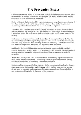 Fire Prevention Essays. Useful Fire Safety Infographics That Can ...