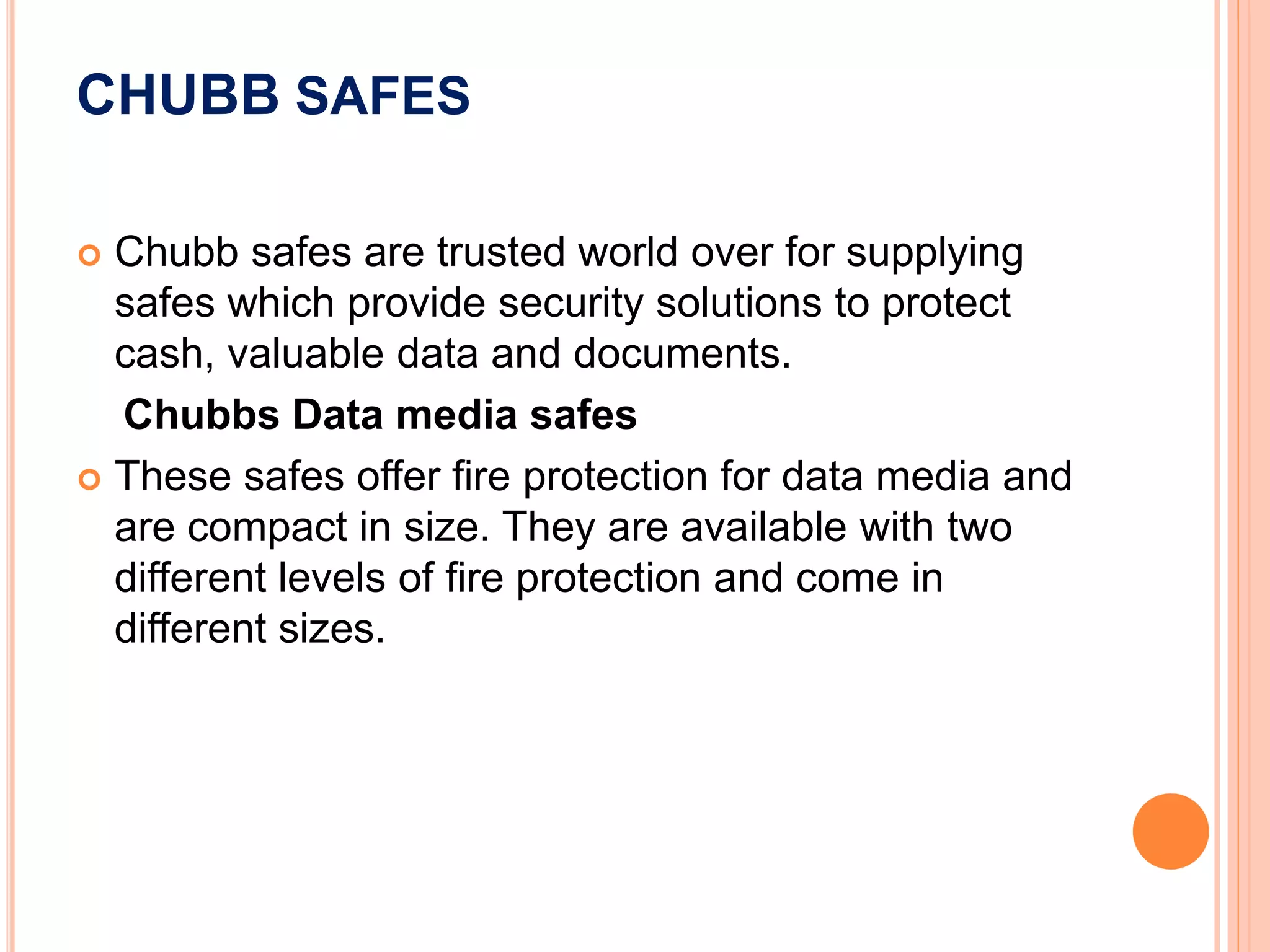 Fireproof chubb safes | PPTX