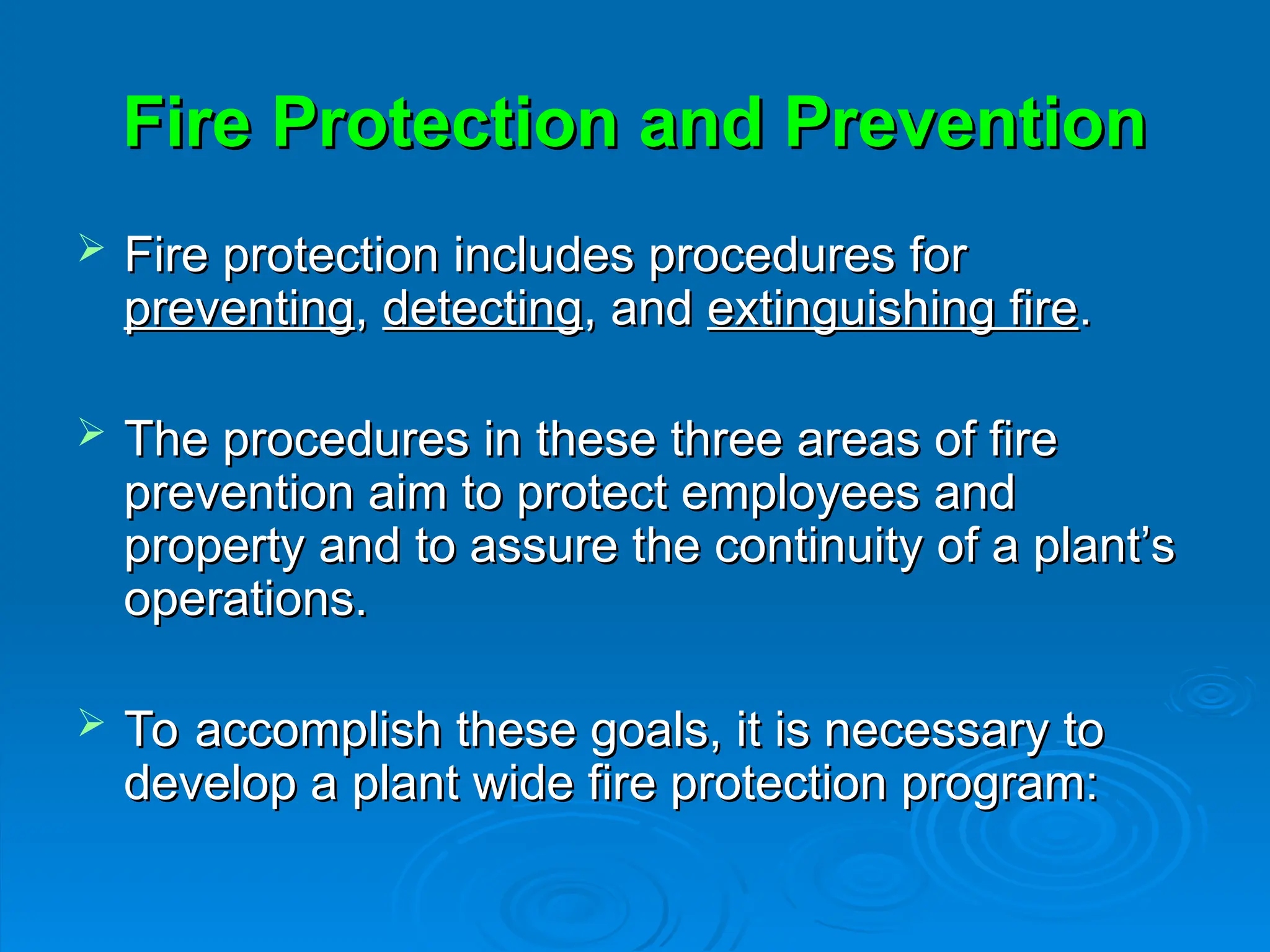 FIRE PROTECTION AND PREVENTION. pptFIRE PROTECTION AND PREVENTION.ppt ...