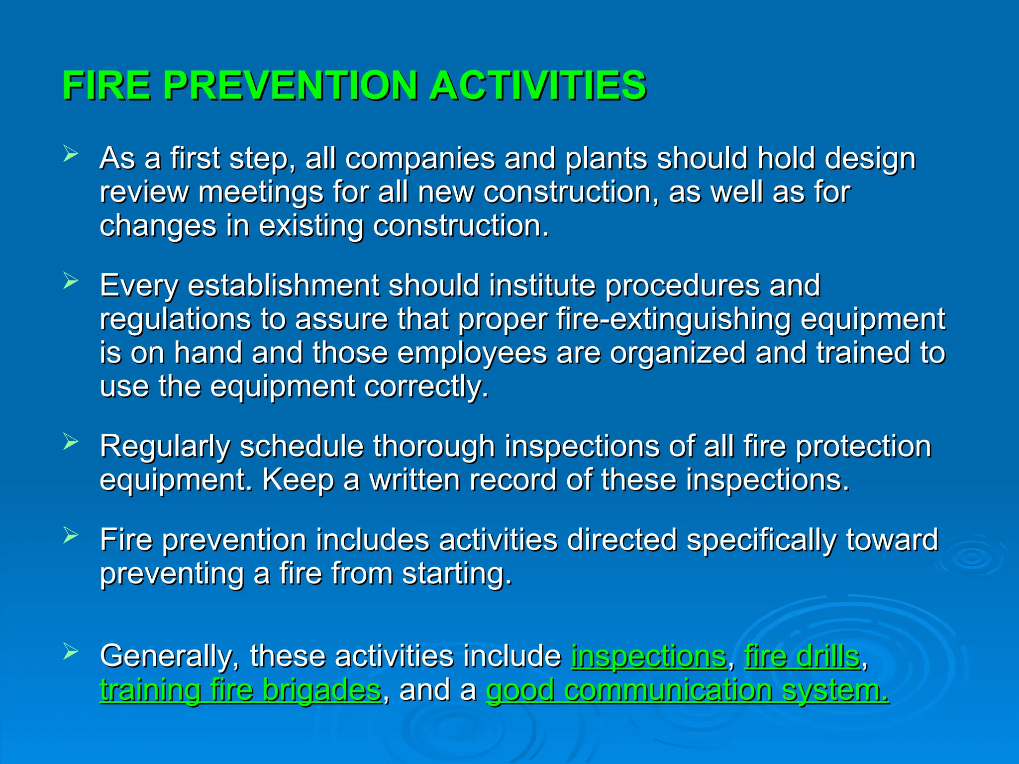 FIRE PROTECTION AND PREVENTION. pptFIRE PROTECTION AND PREVENTION.ppt ...