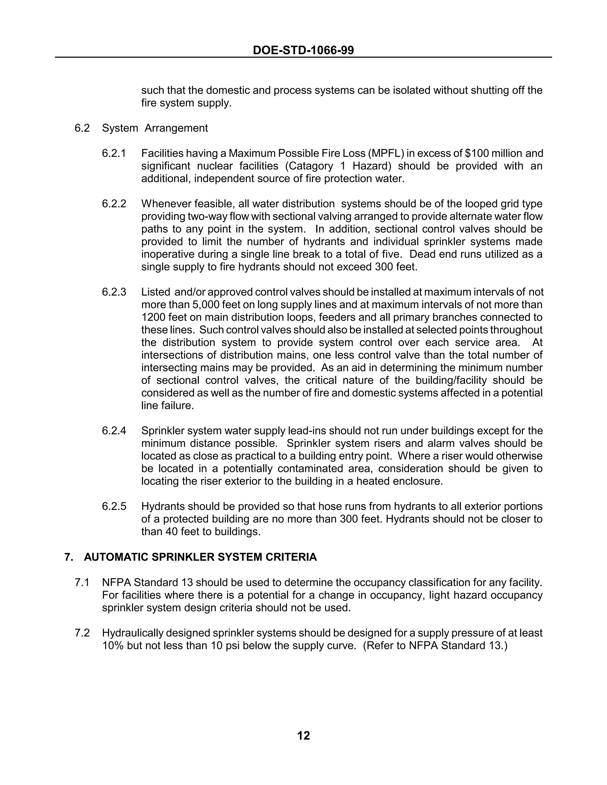 Fire protection design criteria | PDF