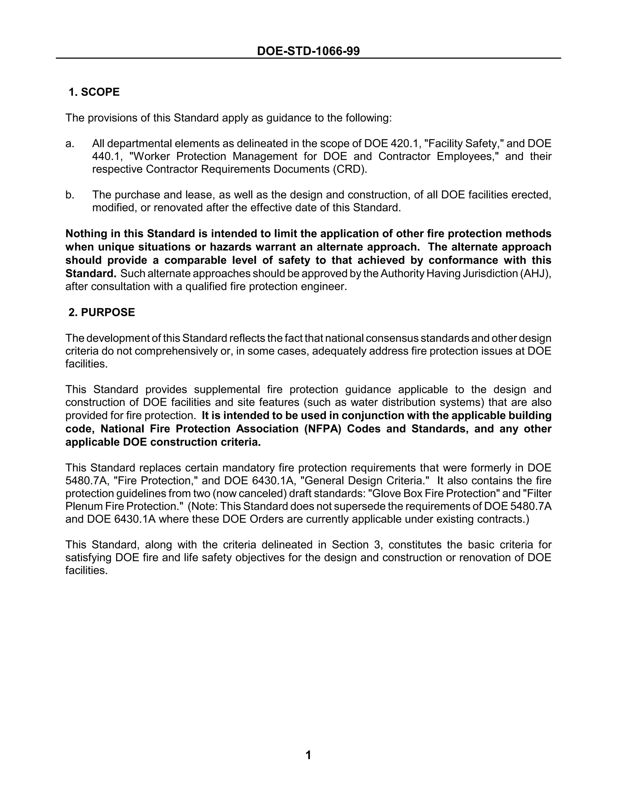 Fire protection design criteria | PDF