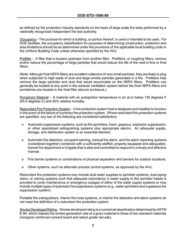 Fire protection design criteria | PDF