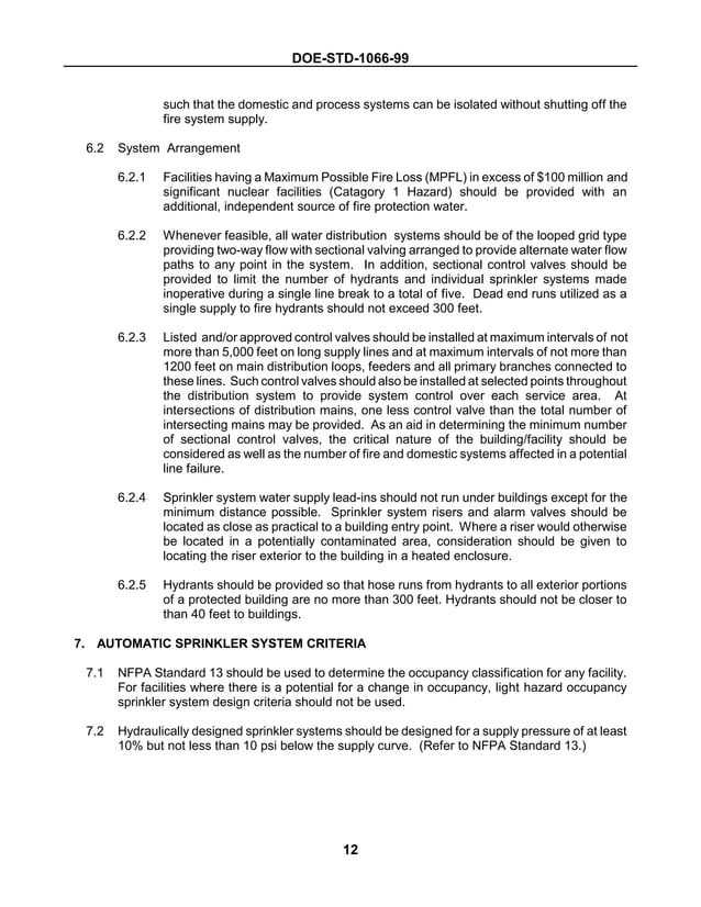 Fire protection design criteria | PDF