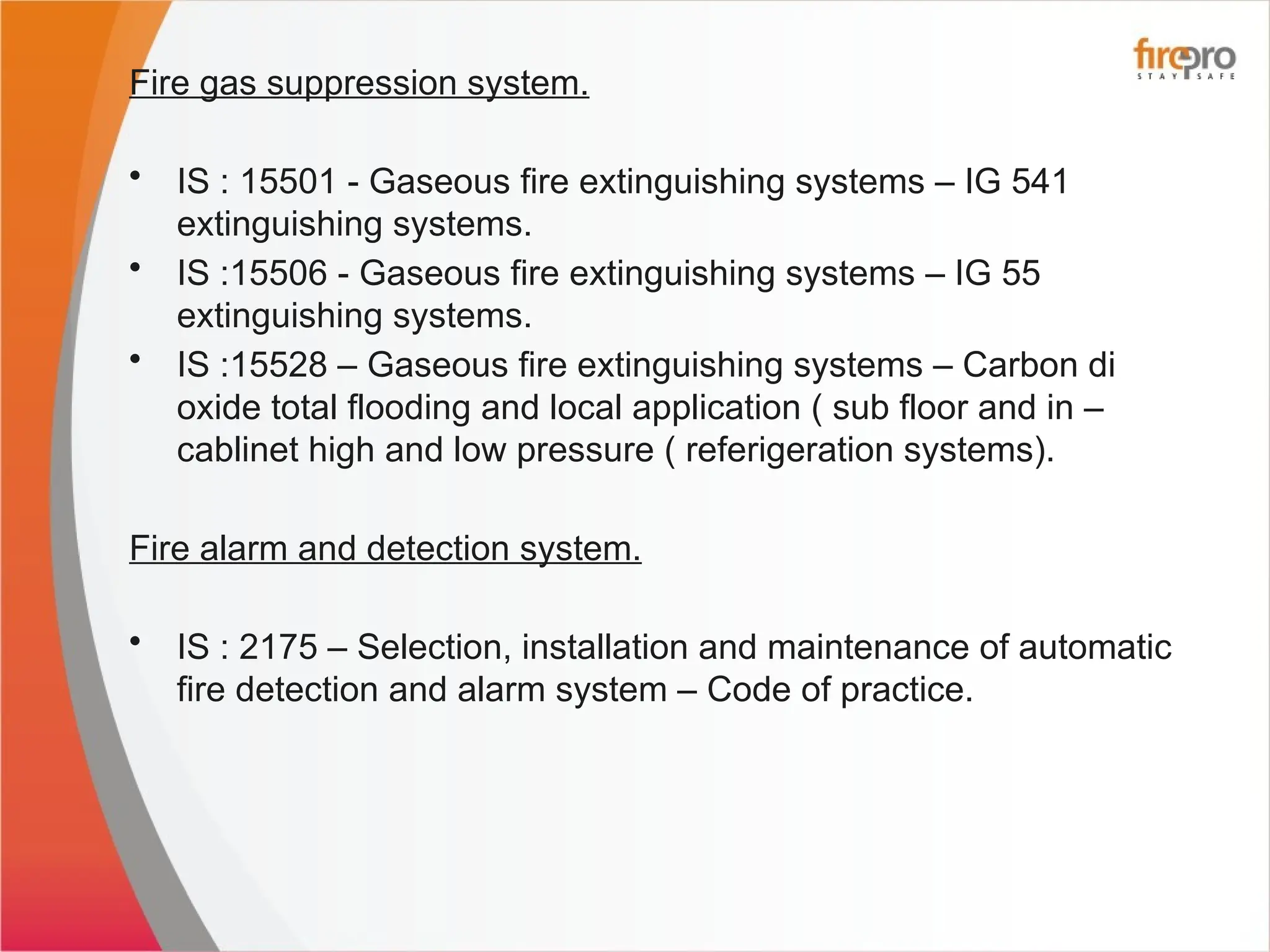 Fire Protection Standards for reference.pptx