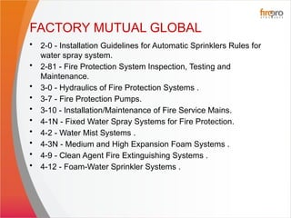 Fire Protection Standards for reference.pptx | Chemistry | Science